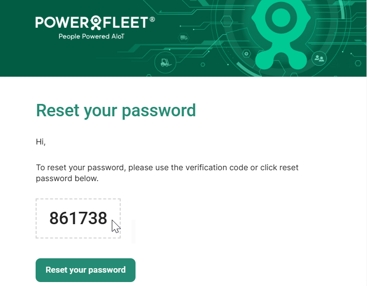 Reset driver password – Powerfleet Knowledge