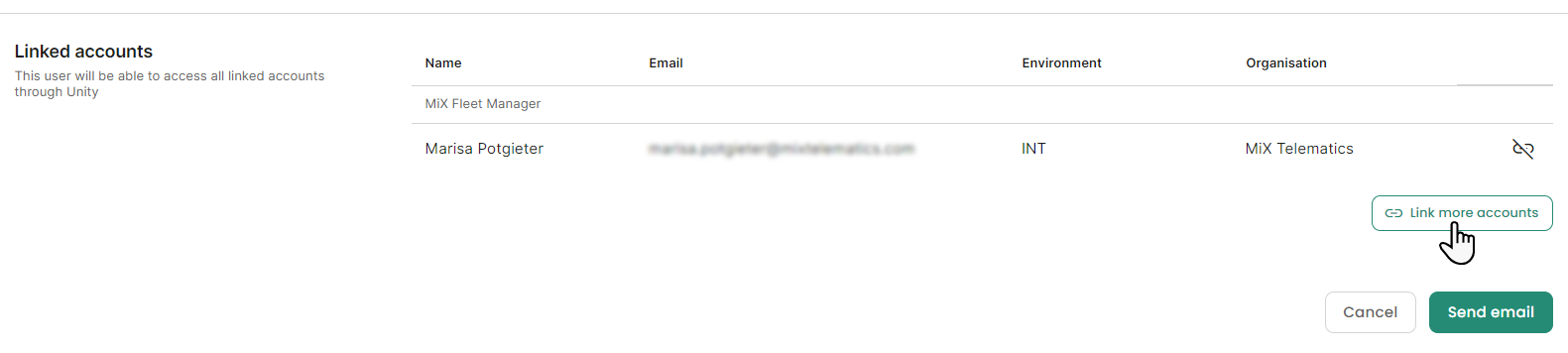 Edit Unity user account – Powerfleet Knowledge