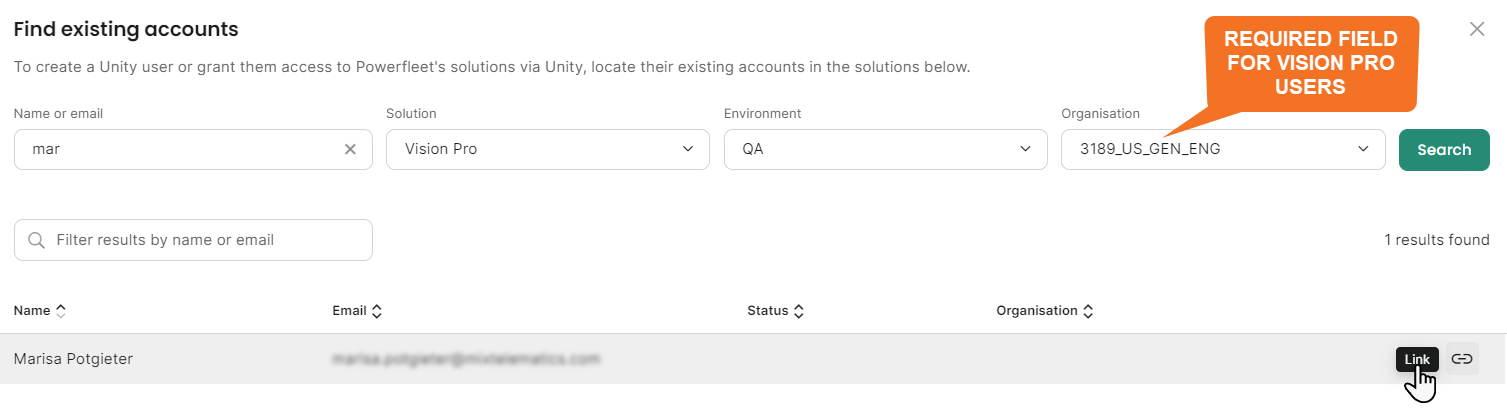 Edit Unity user account – Powerfleet Knowledge