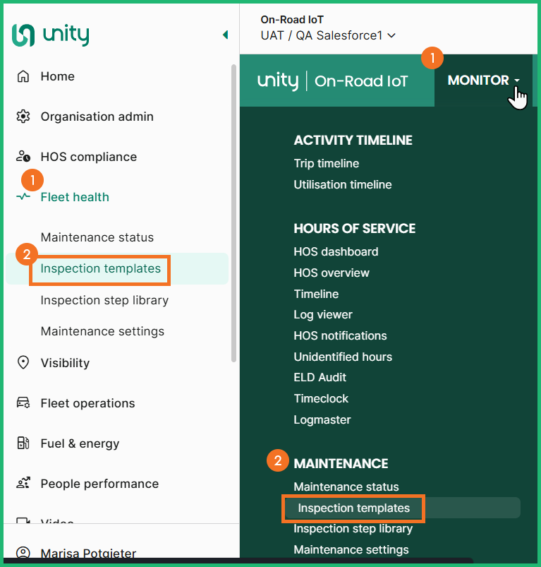 Remove vehicle inspection template – Powerfleet Knowledge