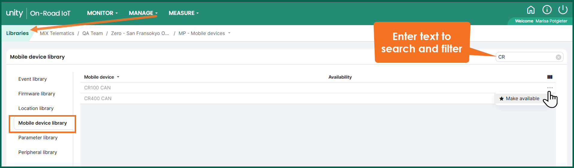Make CR100 and/or CR400 available for your organization – Powerfleet Knowledge
