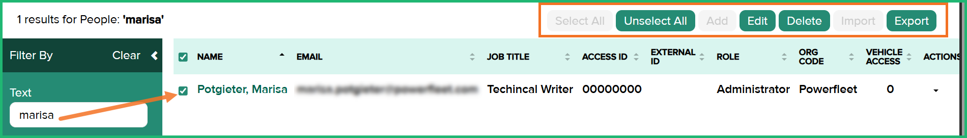 People list - overview – Powerfleet Knowledge
