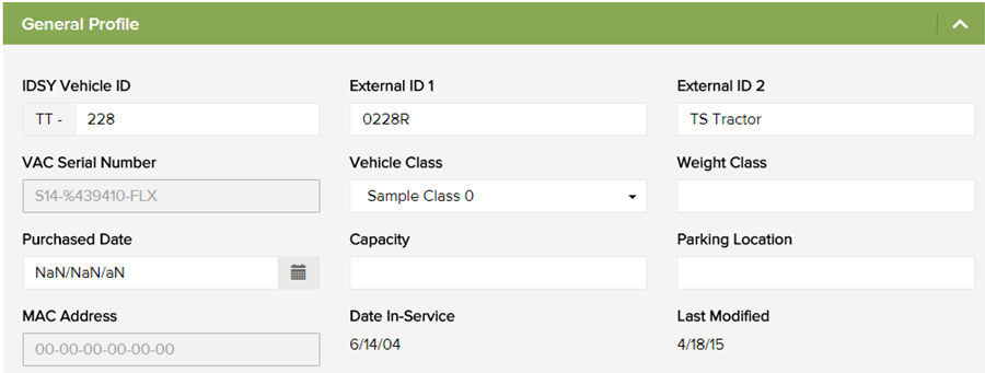 Duplicate vehicle screen – Powerfleet Knowledge