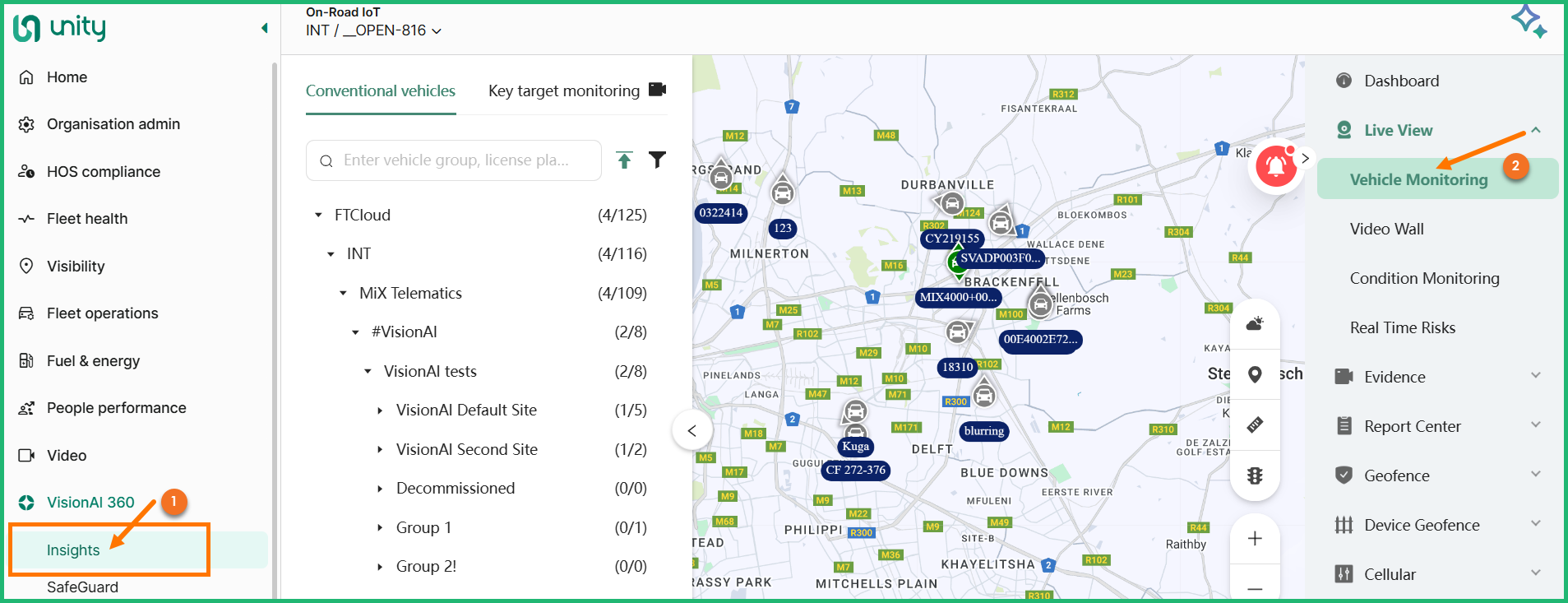View weather on the map – Powerfleet Knowledge